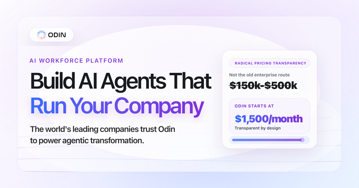 Odin AI - Transparent Pricing